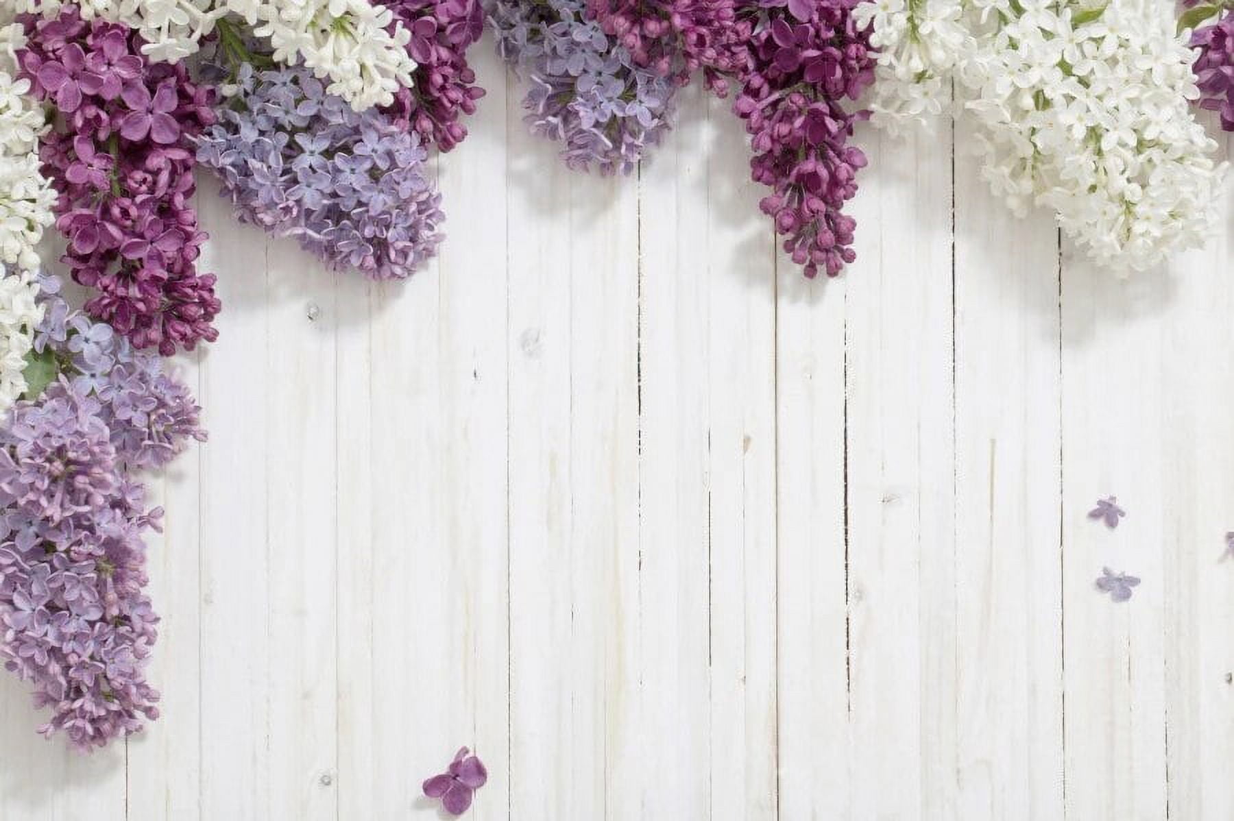Laeacco Rustic Wood Flowers Photography Backdrop Floral Wooden Texture ...