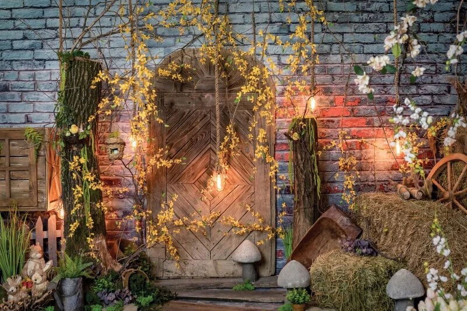 Laeacco Rustic Wood House Photocall Photography Background Spring ...