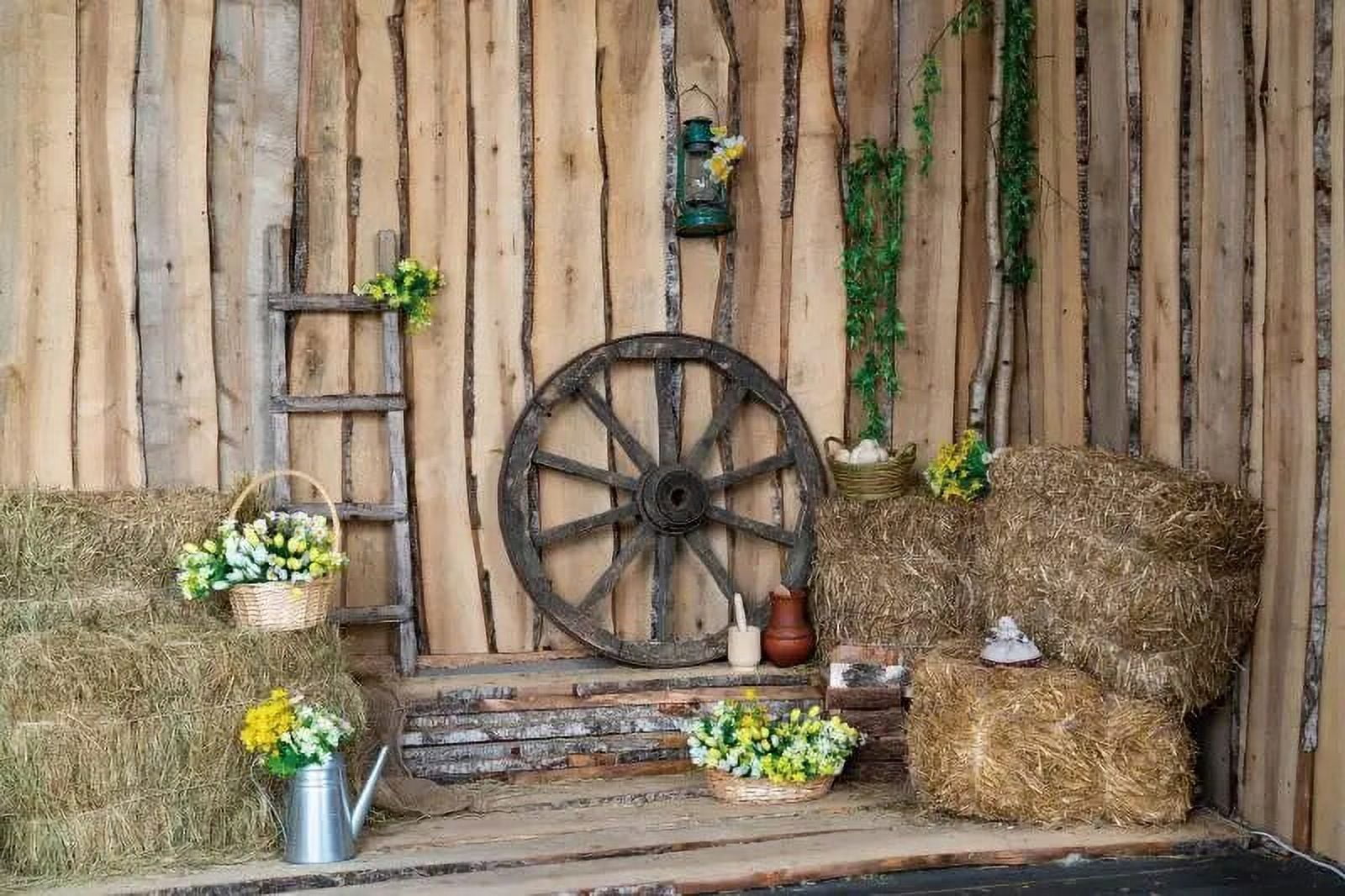 Laeacco Rustic Wood House Photocall Photography Background Spring ...