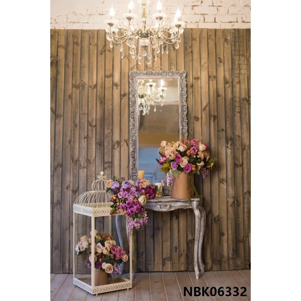 Laeacco Sculpture Fireplace r Flowers Vase Vintage Wall Floor ...