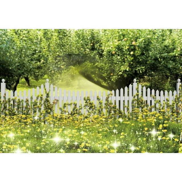 Laeacco Spring Easter Garden Photography Backdrop Green Grass Lawn Pink ...