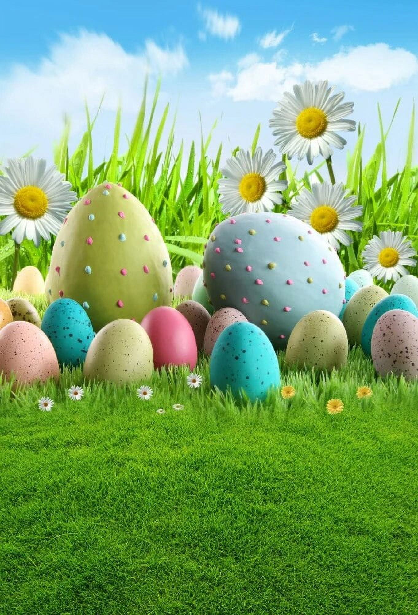 Laeacco Spring Easter Photo Photography Backdrops Green Grass Cute ...