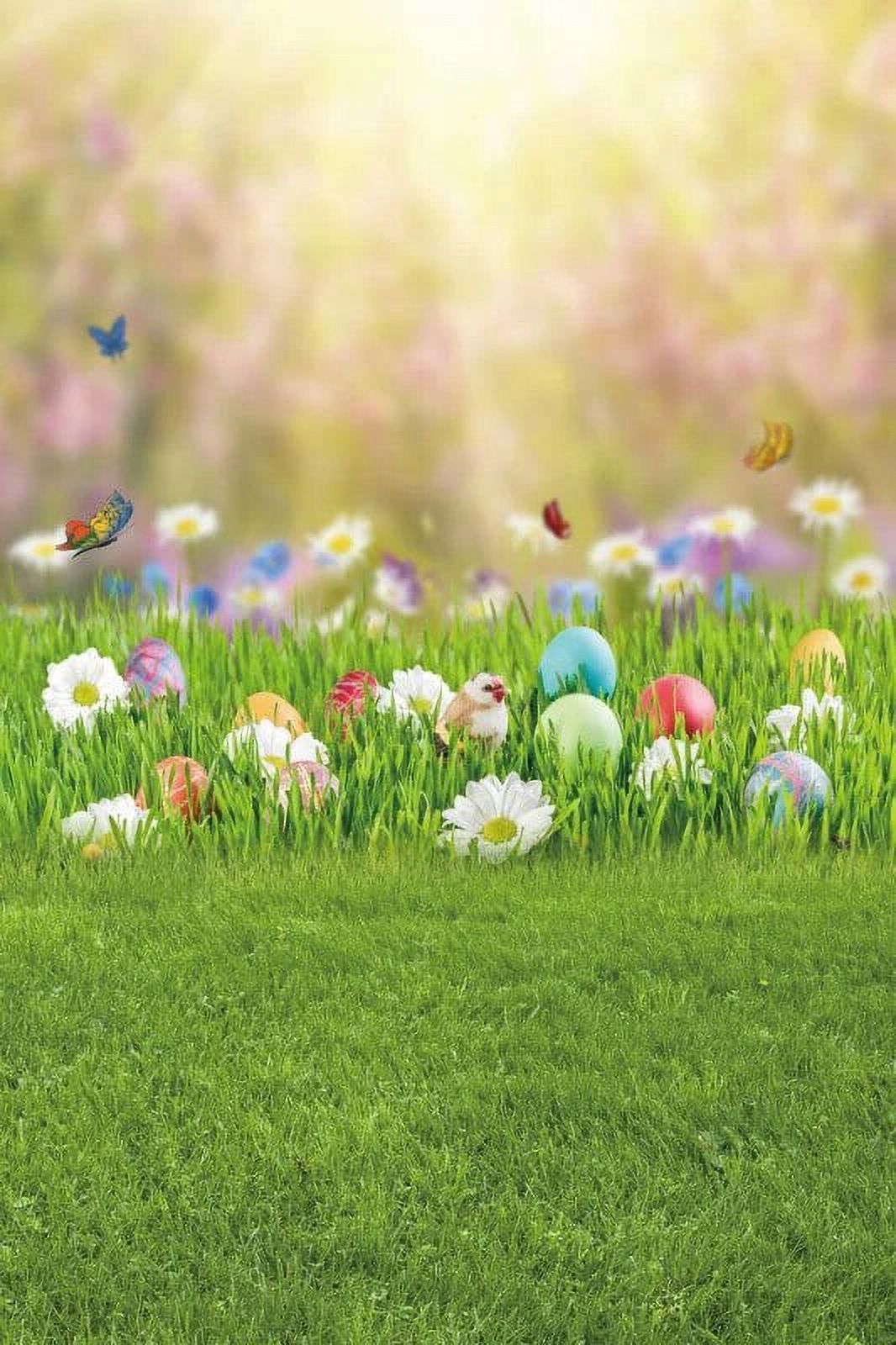 Laeacco Spring Easter Photo Photography Backdrops Green Grass Cute ...