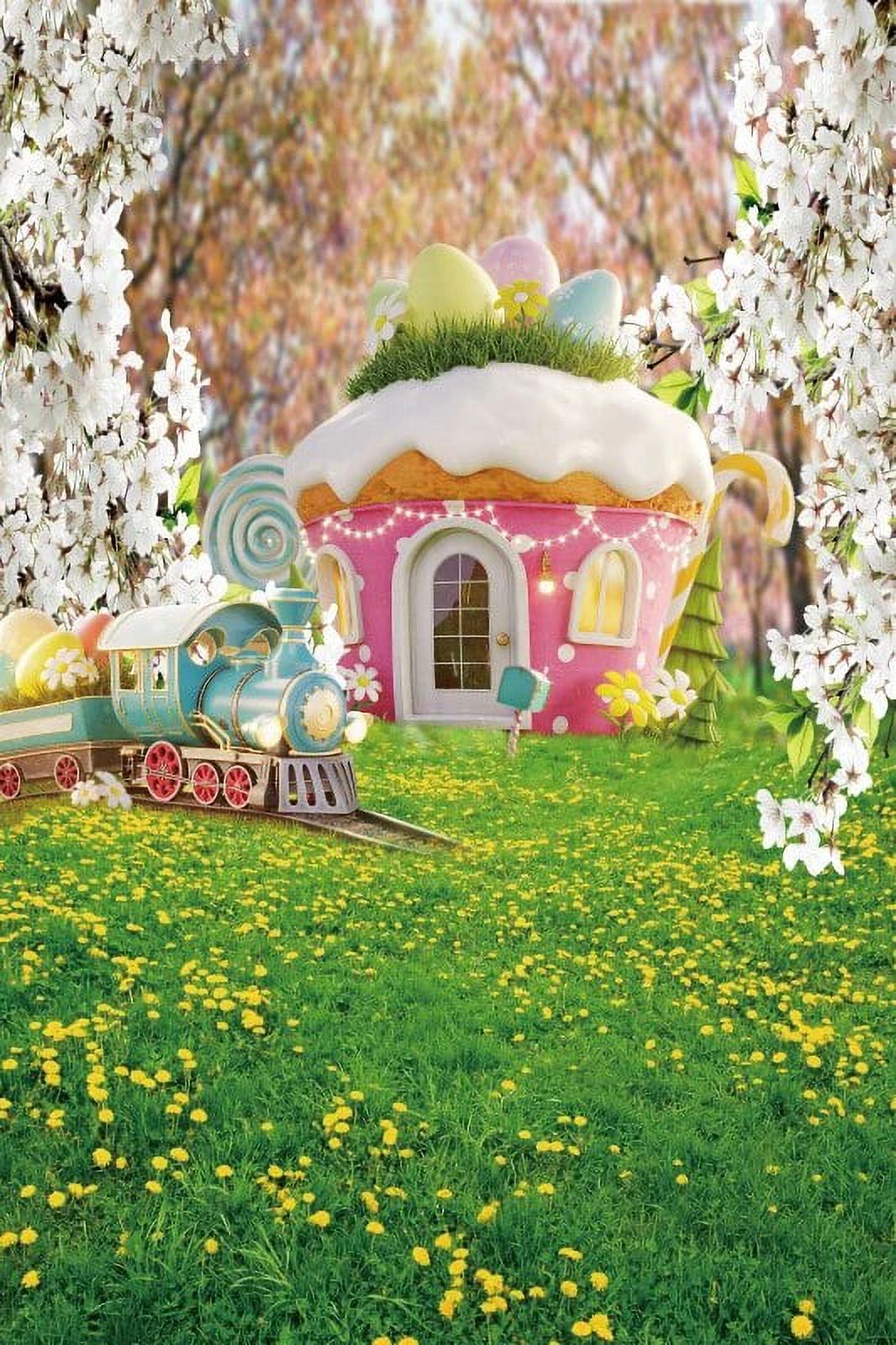Laeacco Spring Easter Photo Photography Backdrops Green Grass Cute ...