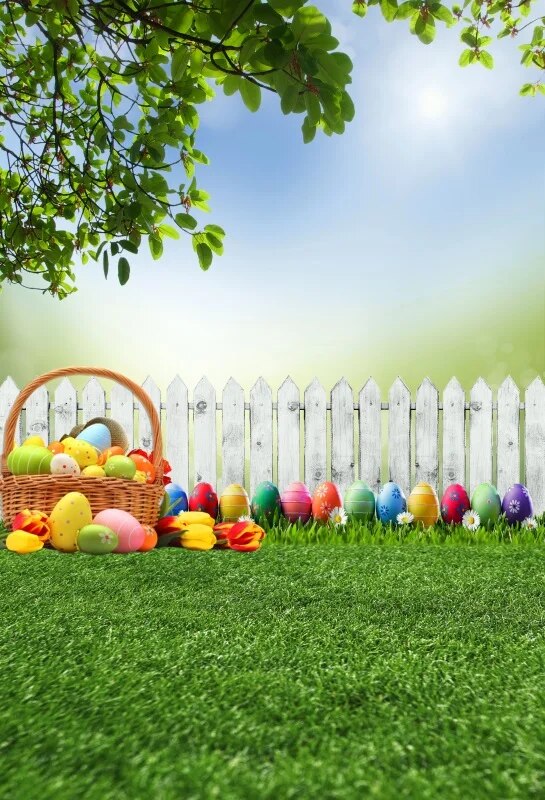 Laeacco Spring Easter Photo Photography Backdrops Green Grass Cute ...