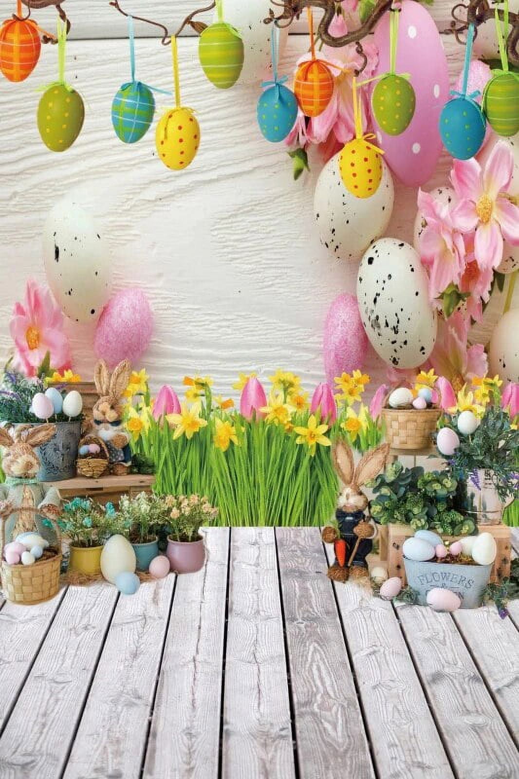 Laeacco Spring Easter Photo Photography Backdrops Green Grass Cute ...