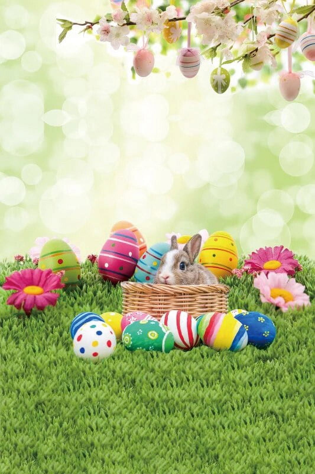 Laeacco Spring Easter Photo Photography Backdrops Green Grass Cute ...
