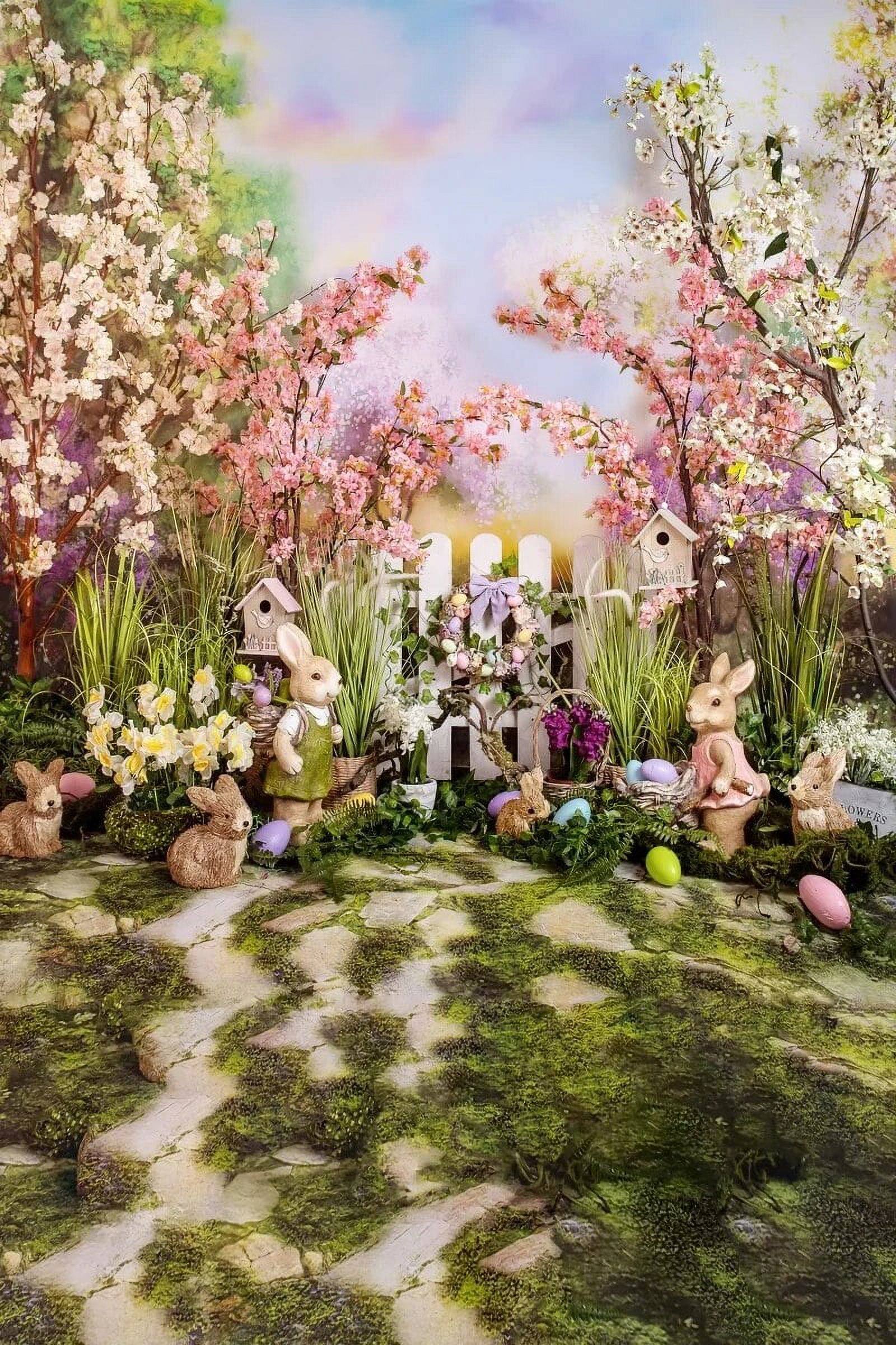 Laeacco Spring Easter Photo Photography Backdrops Green Grass Cute ...