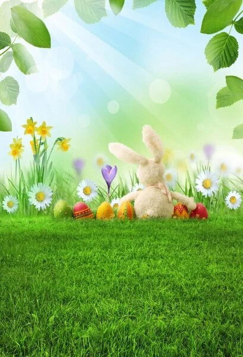 Laeacco Spring Easter Photo Photography Backdrops Green Grass Cute ...