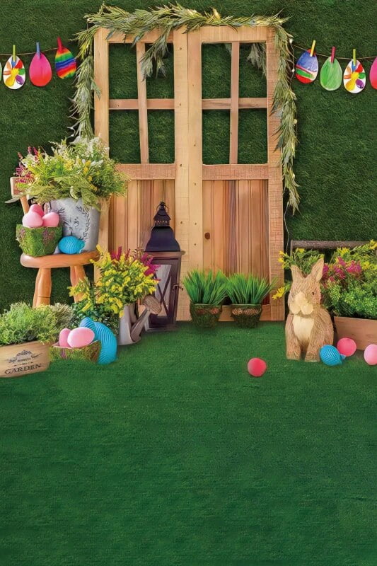 Laeacco Spring Easter Photo Photography Backdrops Green Grass Cute ...
