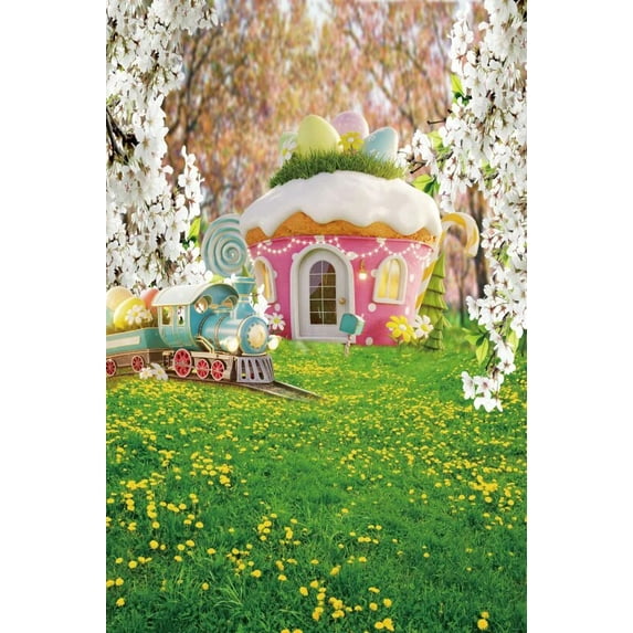 Laeacco Spring Easter Photo Photography Backdrops Green Grass Cute ...
