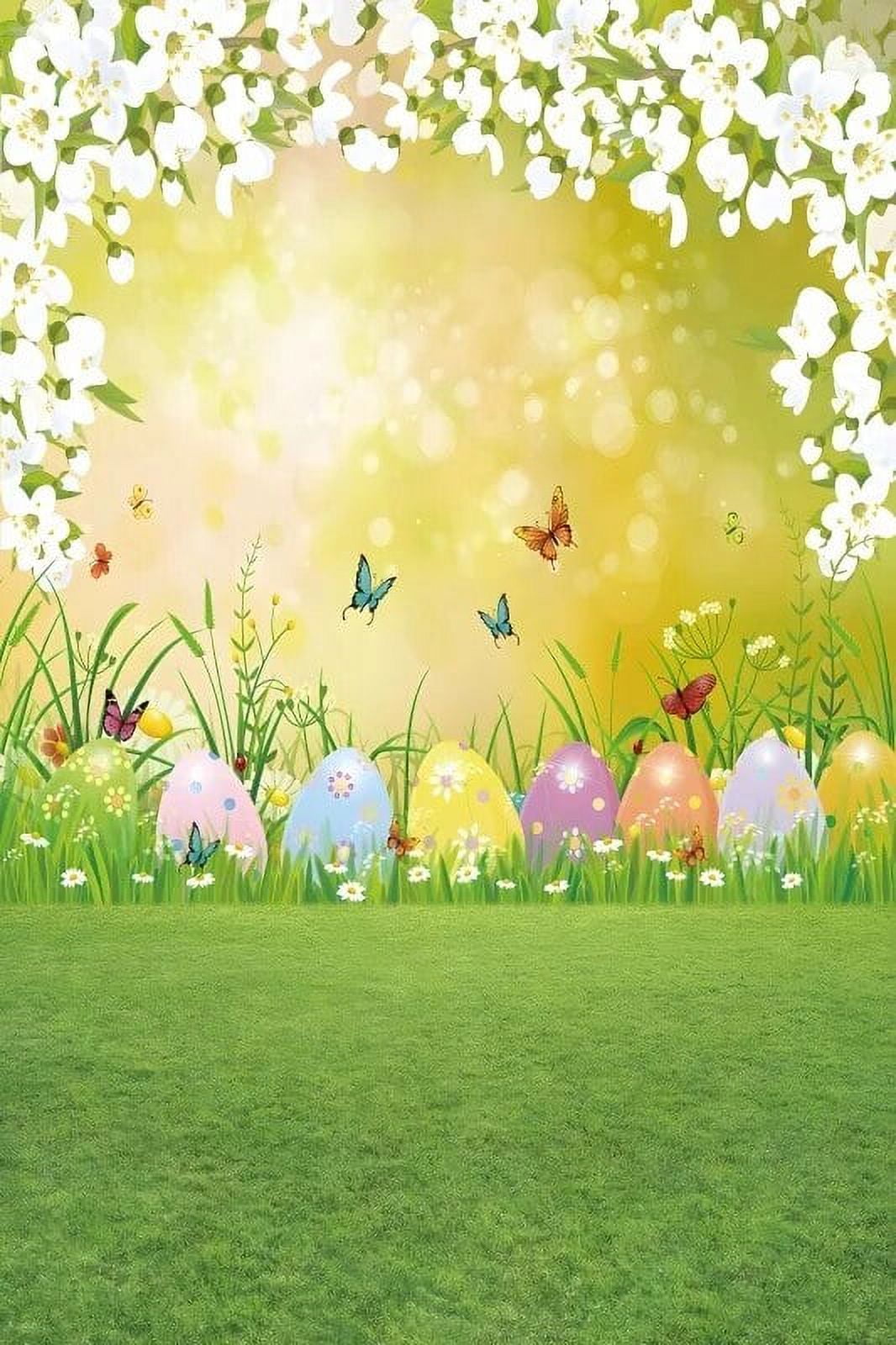 Laeacco Spring Easter Photo Photography Backdrops Green Grass Cute ...