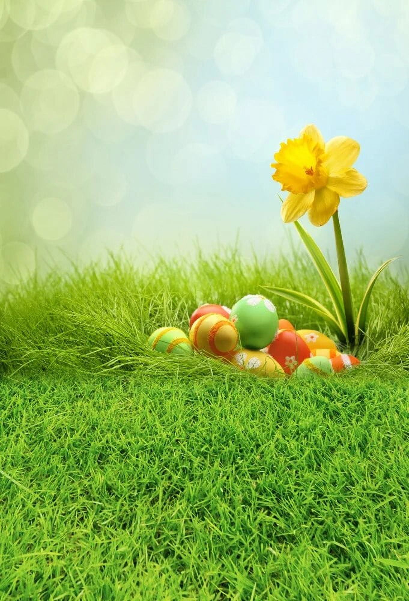 Laeacco Spring Easter Photo Photography Backdrops Green Grass Cute ...