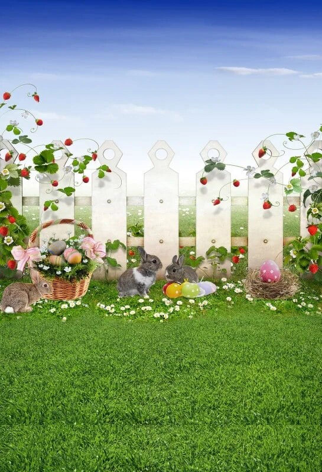 Laeacco Spring Easter Photo Photography Backdrops Green Grass Cute ...