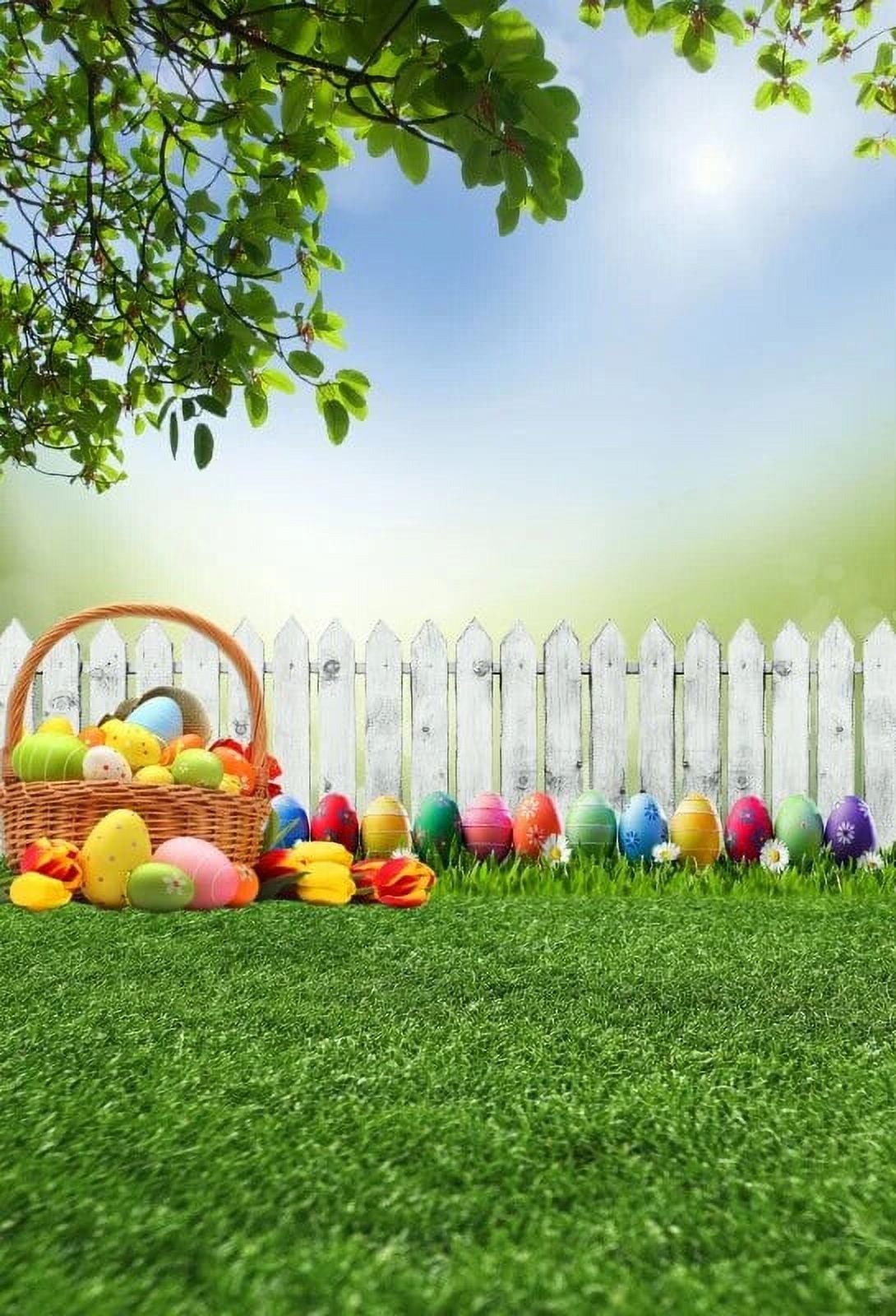 Laeacco Spring Easter Photo Photography Backdrops Green Grass Cute ...