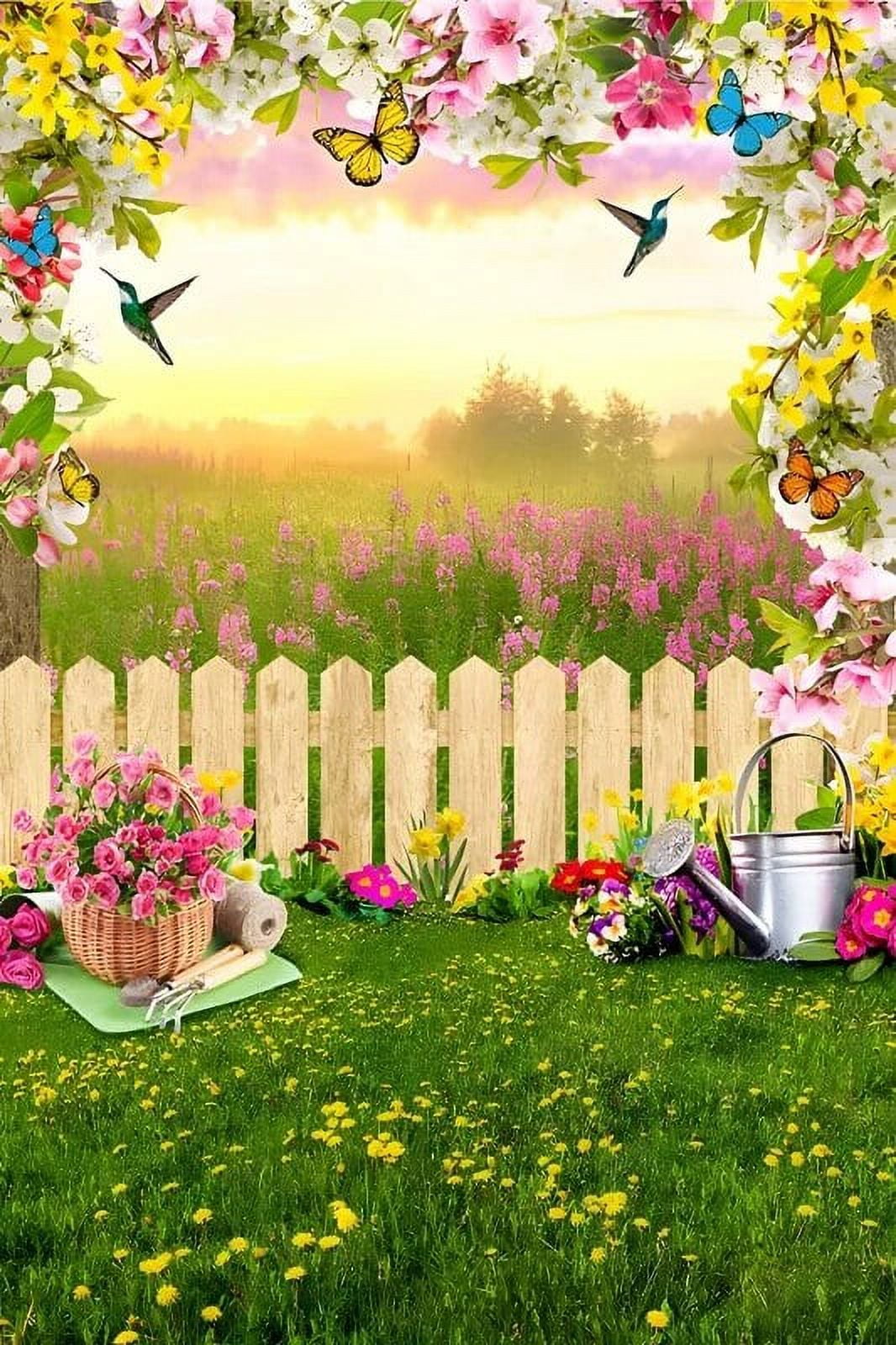 Laeacco Spring Easter Photo Photography Backdrops Green Grass Cute ...