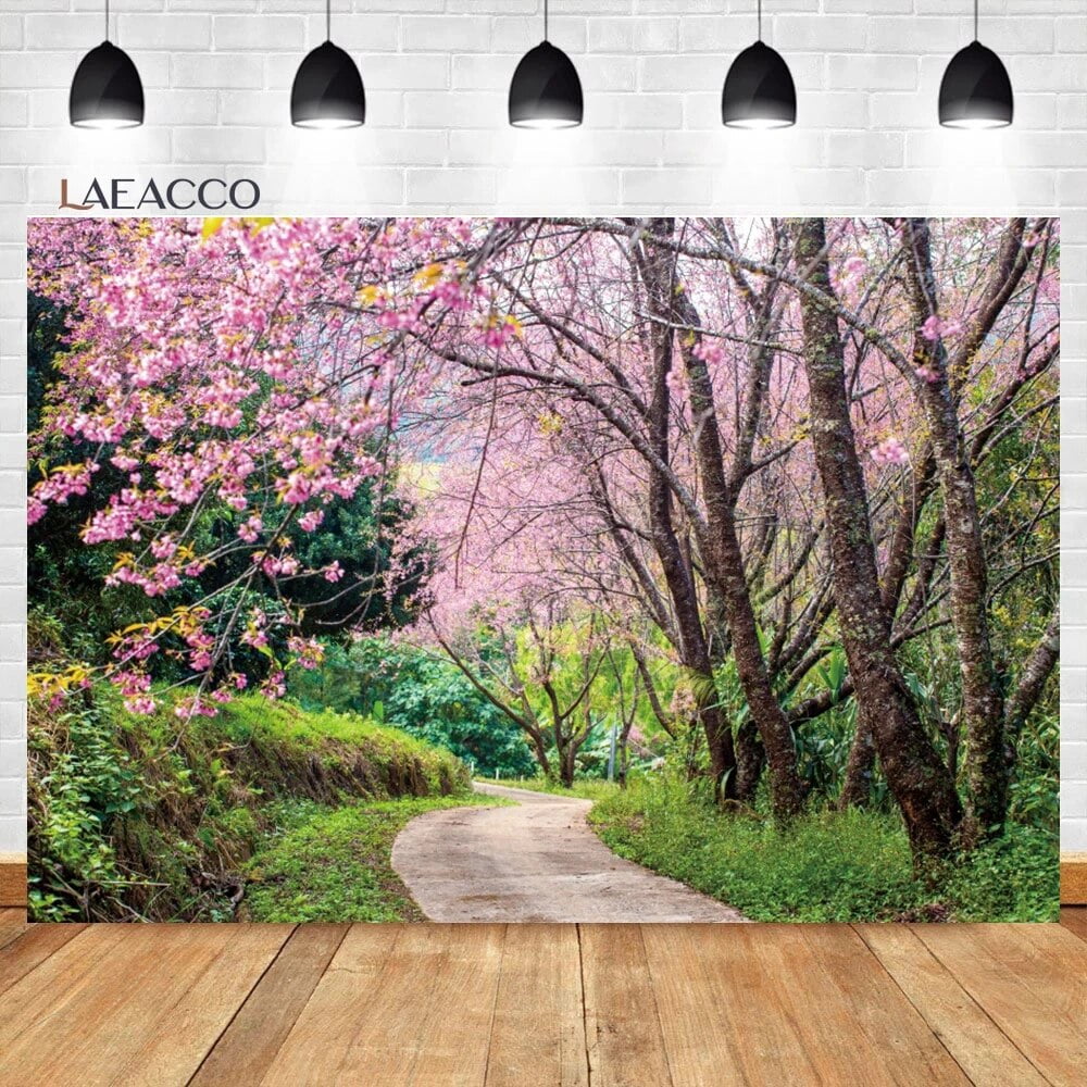 Laeacco Spring Forest Backdrop Green Grassland Enchanted Jungle ...
