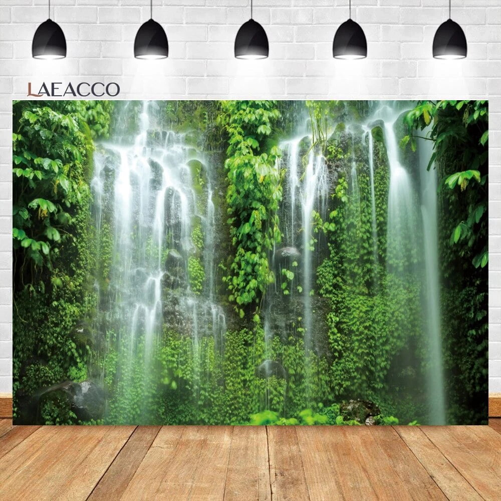 Laeacco Spring Forest Backdrop Green Grassland Enchanted Jungle ...