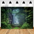 Laeacco Spring Forest Backdrop Green Grassland Enchanted Jungle ...