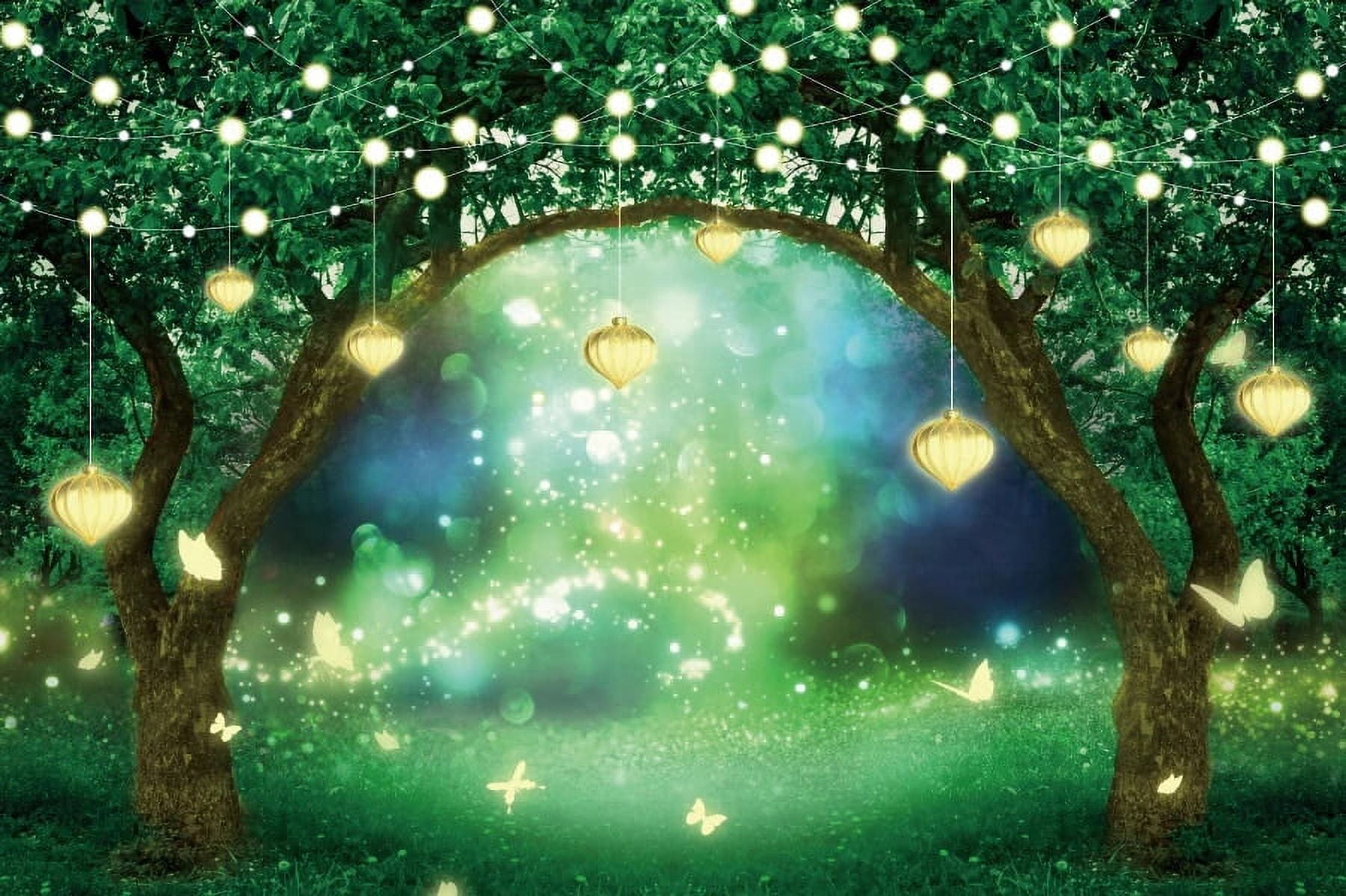 Laeacco Spring Garden Photo Backdrop Ivy Green Leaf Wall Flower Field ...