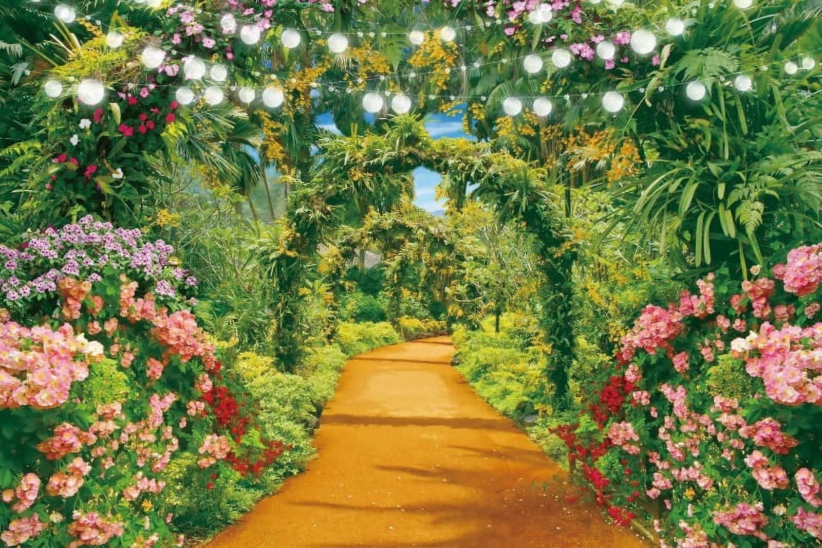 Laeacco Spring Garden Photo Backdrop Ivy Green Leaf Wall Flower Field ...