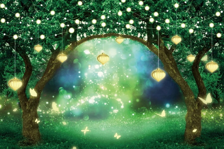 Laeacco Spring Garden Photo Backdrop Ivy Green Leaf Wall Flower Field ...