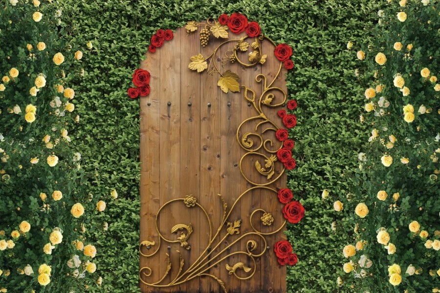 Laeacco Spring Garden Photo Backdrop Ivy Green Leaf Wall Flower Field ...