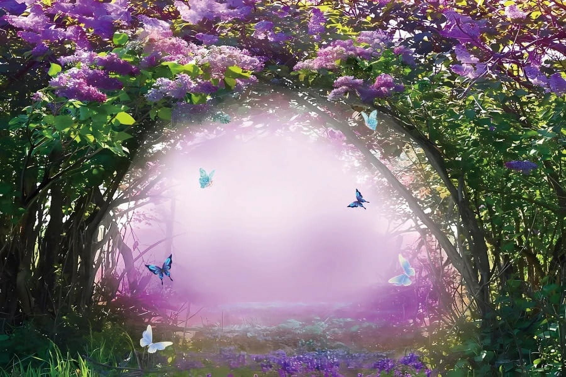 Laeacco Spring Garden Photo Backdrop Ivy Green Leaf Wall Flower Field ...