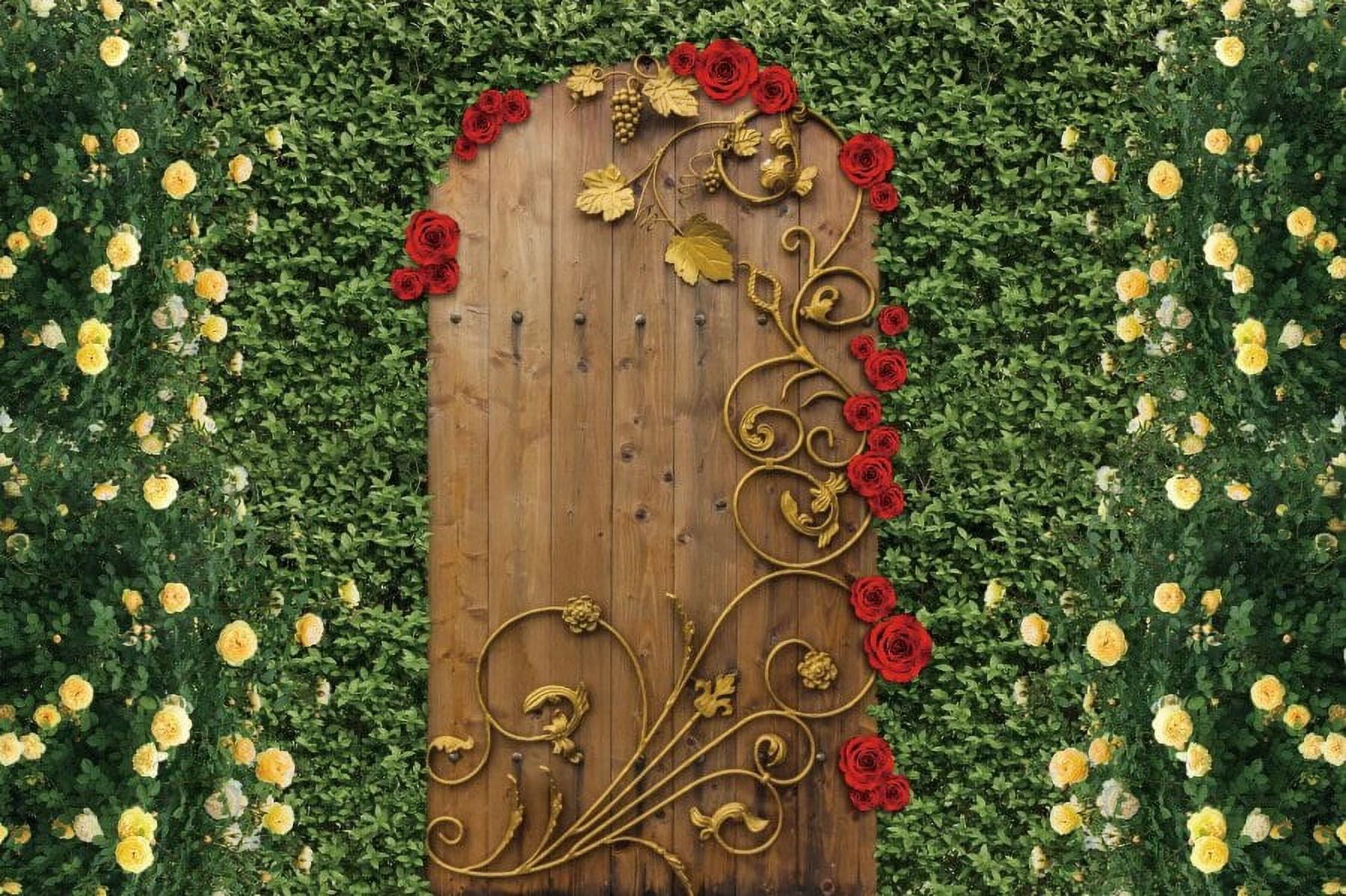 Laeacco Spring Garden Photo Backdrop Ivy Green Leaf Wall Flower Field ...