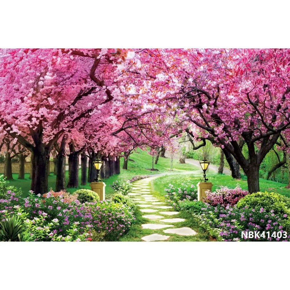 Laeacco Spring Natural Landscape Backgrounds For Photography Forest ...