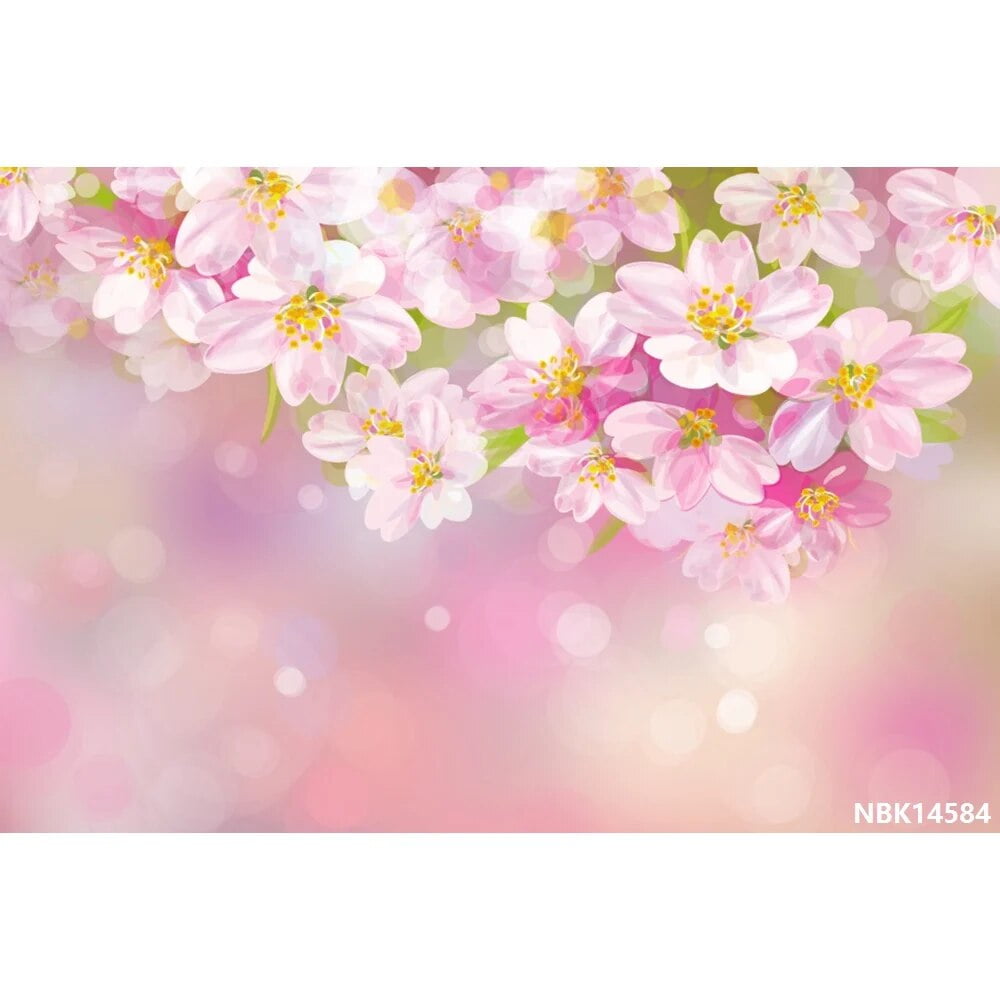 Laeacco Spring Photophone Flowers Blossom Bokeh Photography Backdrops ...
