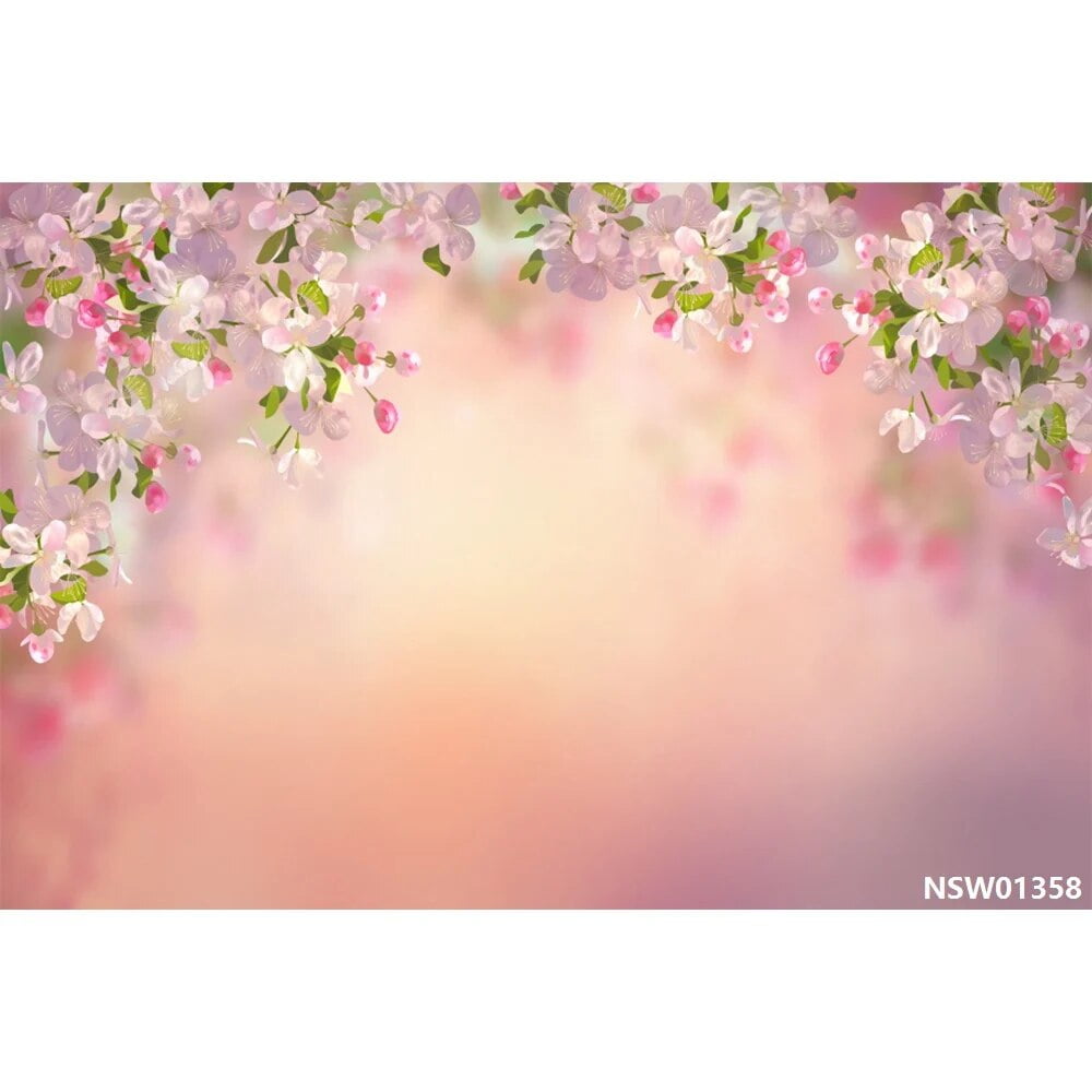 Laeacco Spring Photophone Flowers Blossom Bokeh Photography Backdrops ...