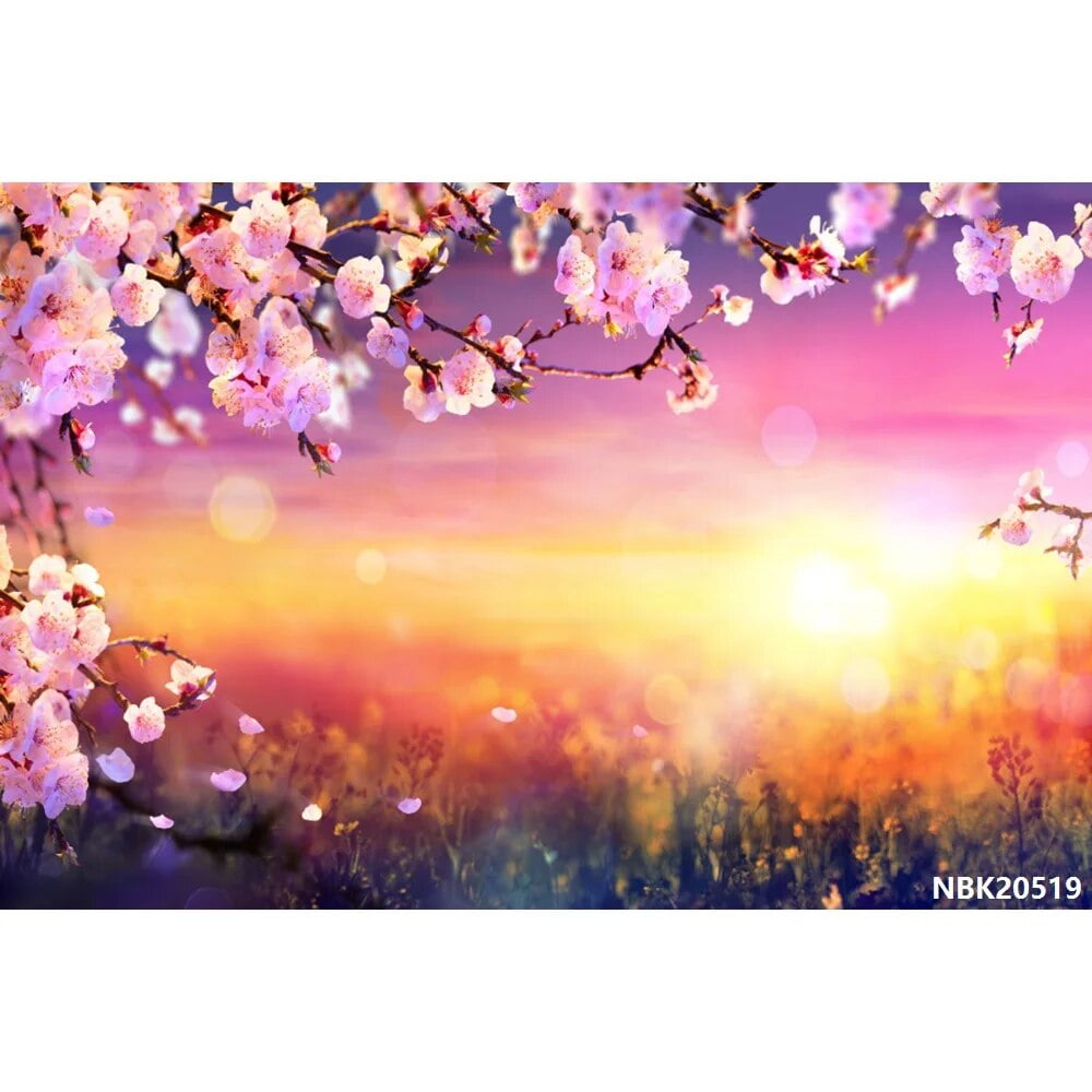 Laeacco Spring Photophone Flowers Blossom Bokeh Photography Backdrops ...