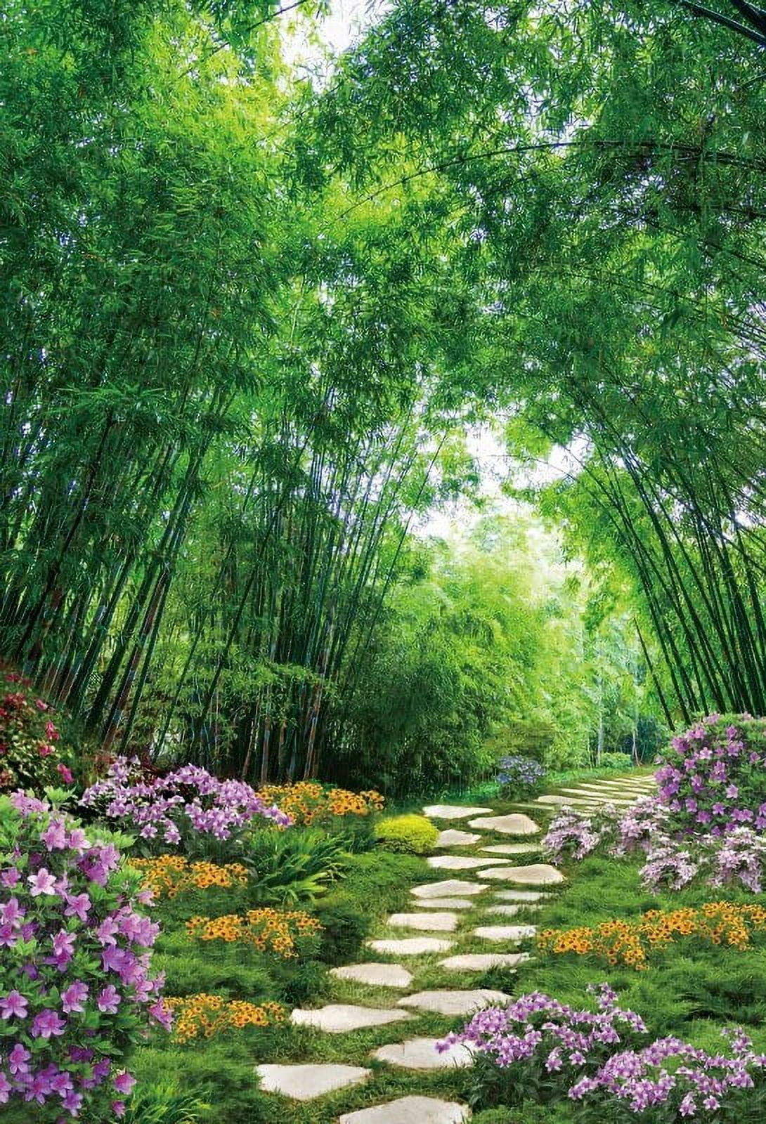 Laeacco Spring Scenery Photography Backgrounds Green Forest Blooming ...