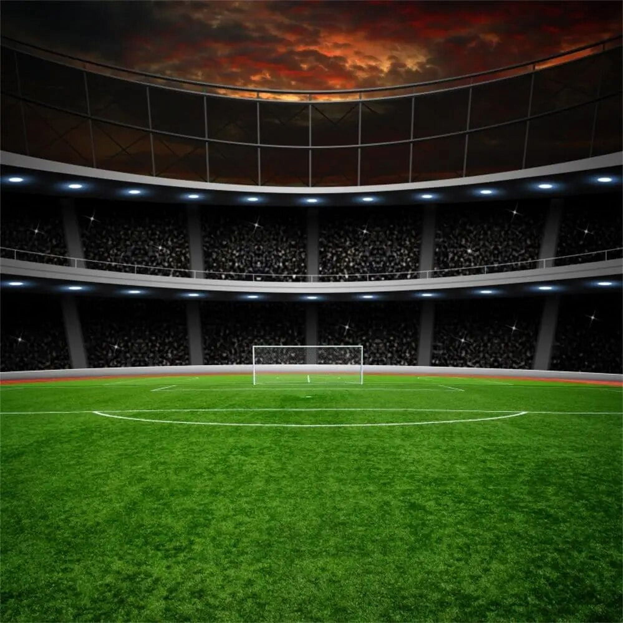 Laeacco Stadium Football Game Basketball Stand Lights Scene Photography ...