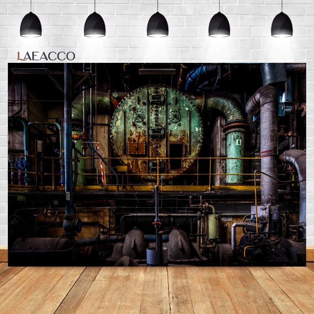 Laeacco Steampunk Machine Clock Gears Retro Style Photography Backdrops ...