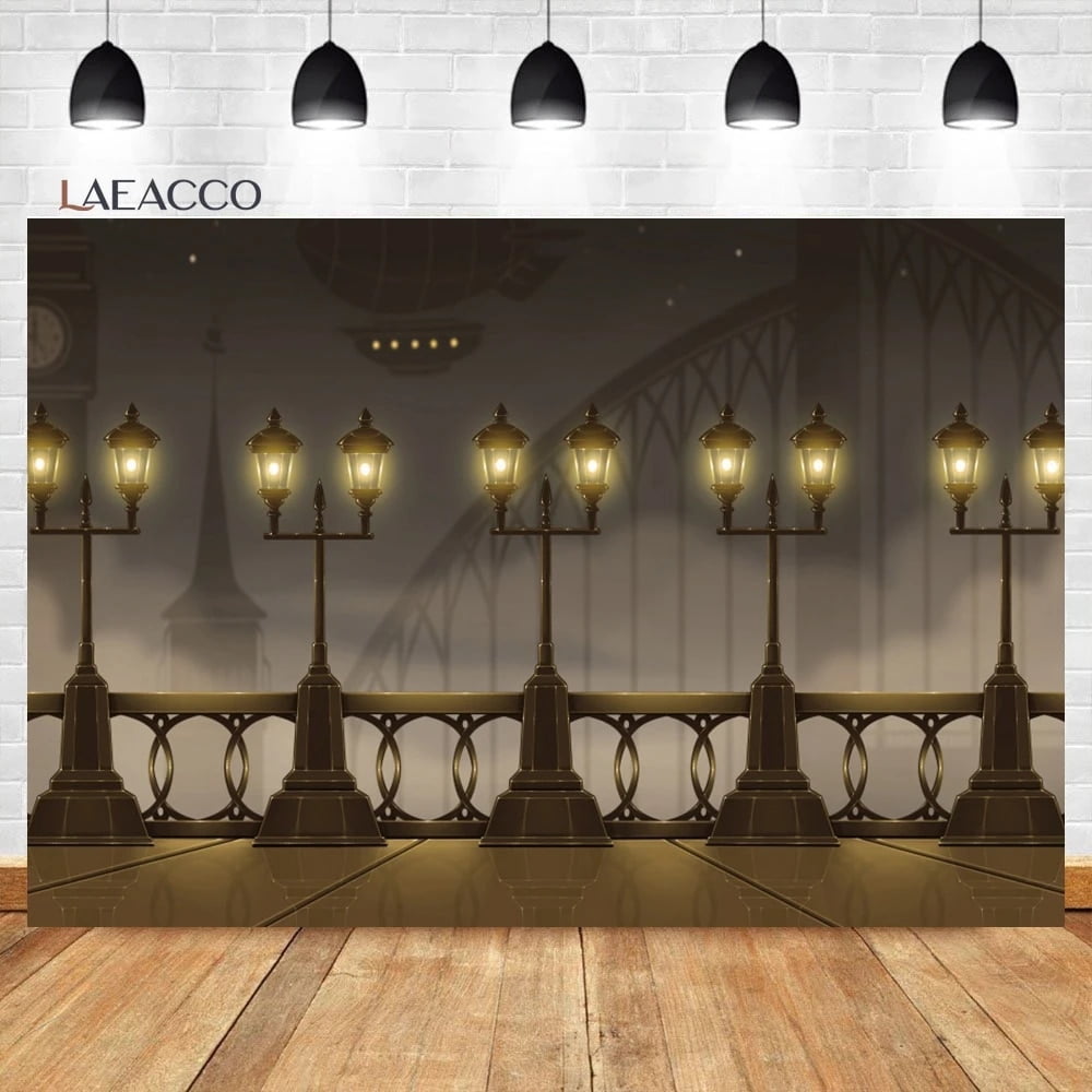 Laeacco Steampunk Machine Clock Gears Retro Style Photography Backdrops ...