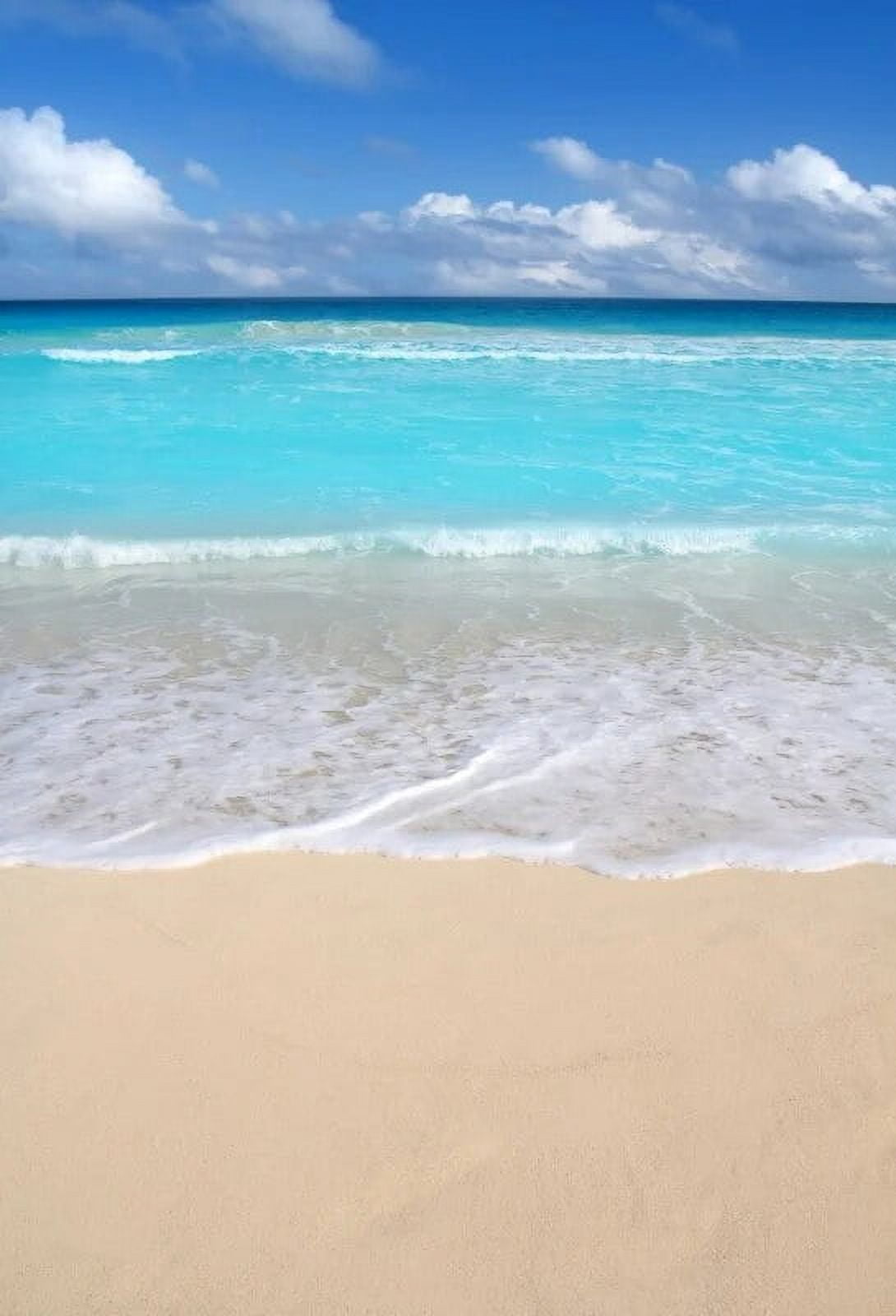 Laeacco Summer Tropical Seaside Beach Photo Backdrop Dusk Sand Castle ...