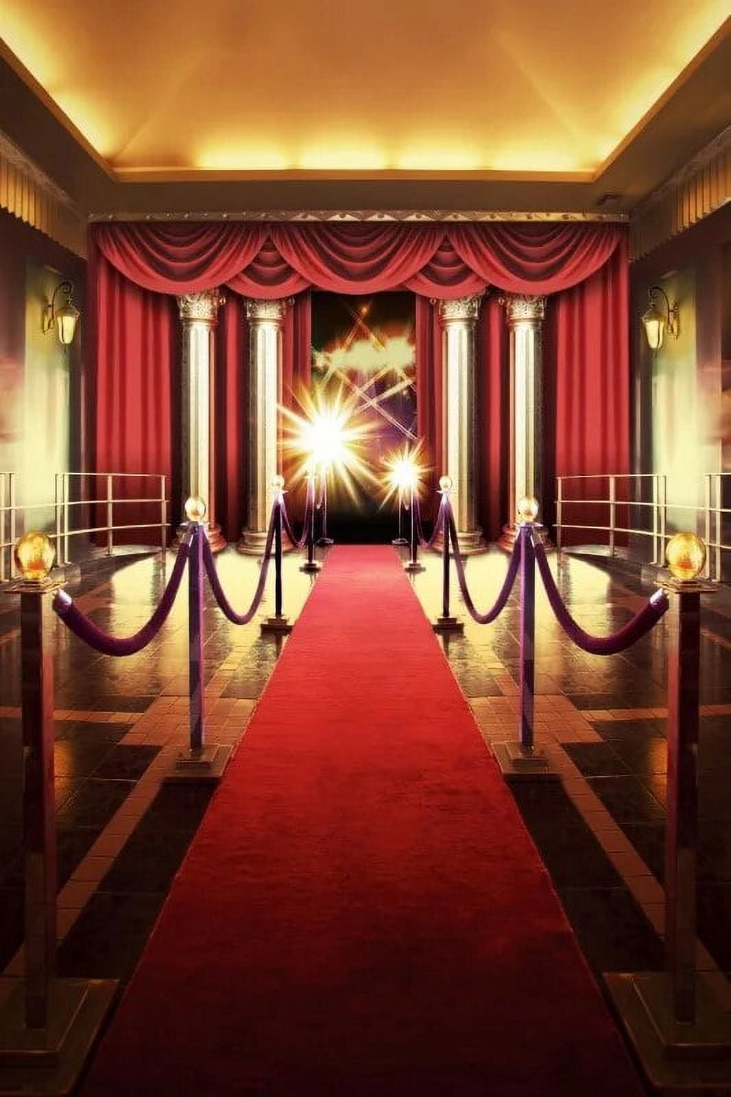 Laeacco Theme Party Backdrops Red Ceremony Carpet Stage Luxurious ...