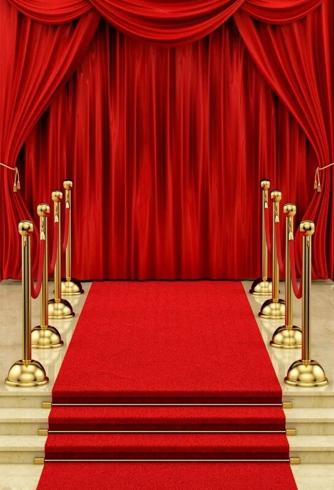 Laeacco Theme Party Backdrops Red Ceremony Carpet Stage Luxurious ...