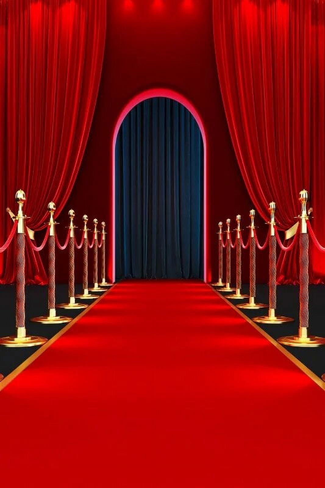 Laeacco Theme Party Backdrops Red Ceremony Carpet Stage Luxurious ...