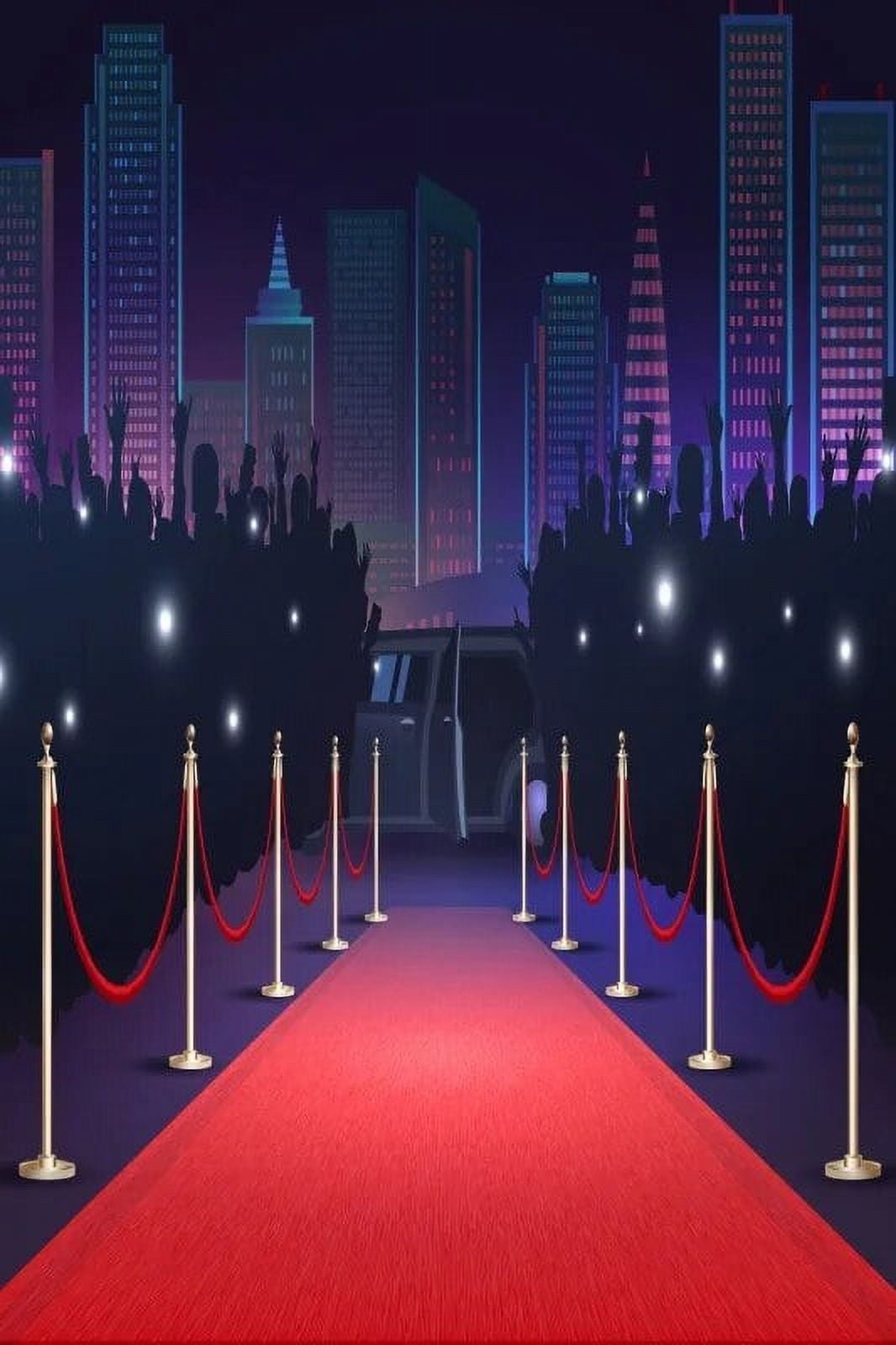 Laeacco Theme Party Backdrops Red Ceremony Carpet Stage Luxurious ...