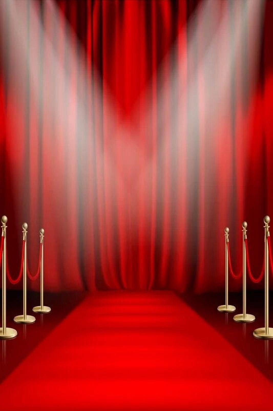 Laeacco Theme Party Backdrops Red Ceremony Carpet Stage Luxurious ...