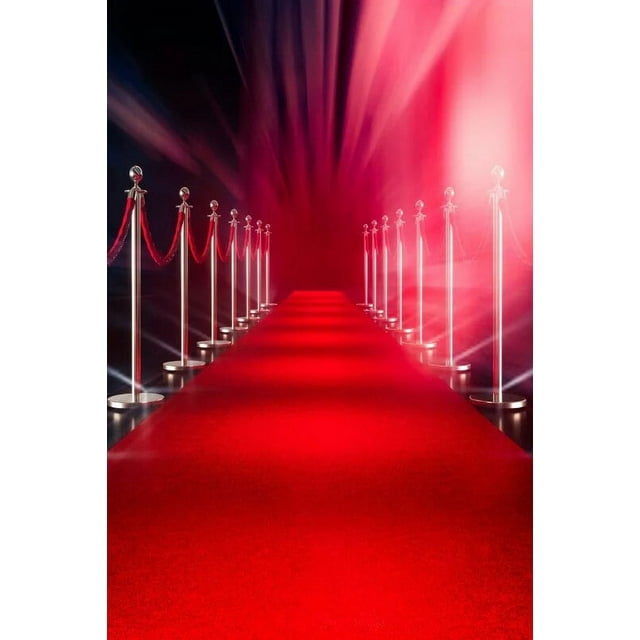 Laeacco Theme Party Backdrops Red Ceremony Carpet Stage Luxurious ...