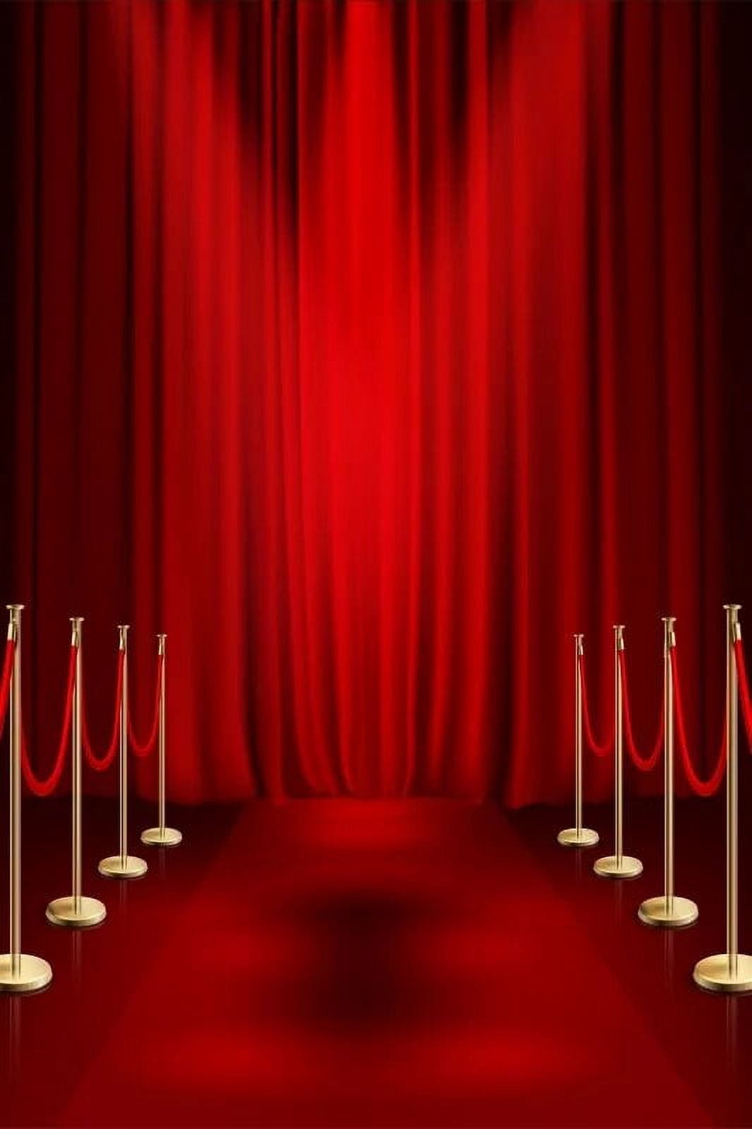 Laeacco Theme Party Backdrops Red Ceremony Carpet Stage Luxurious ...