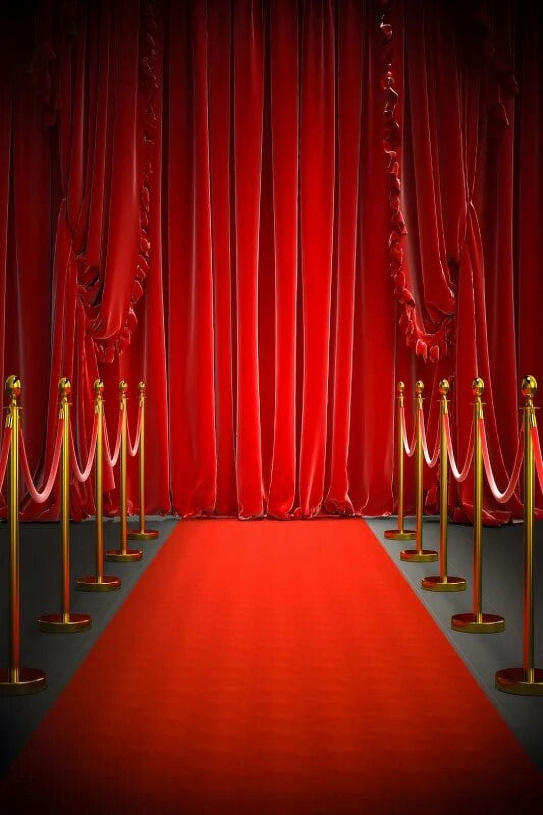 Laeacco Theme Party Backdrops Red Ceremony Carpet Stage Luxurious ...