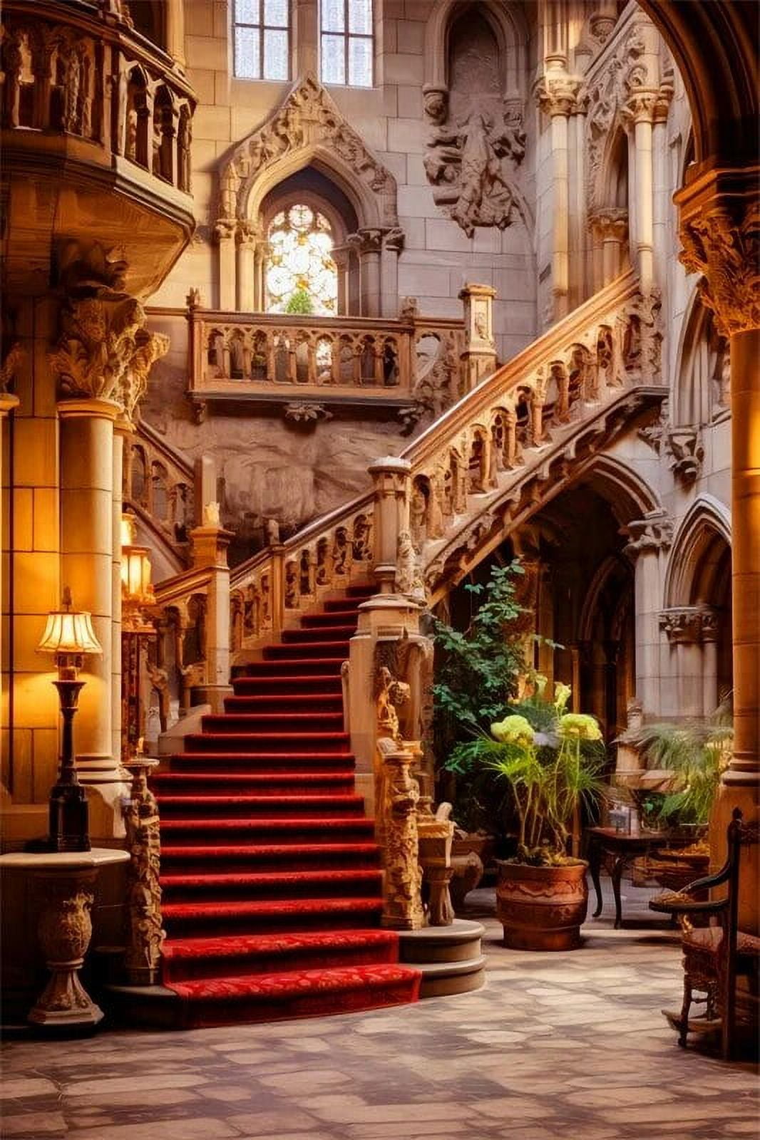 Laeacco Theme Party Backdrops Red Ceremony Carpet Stage Luxurious ...