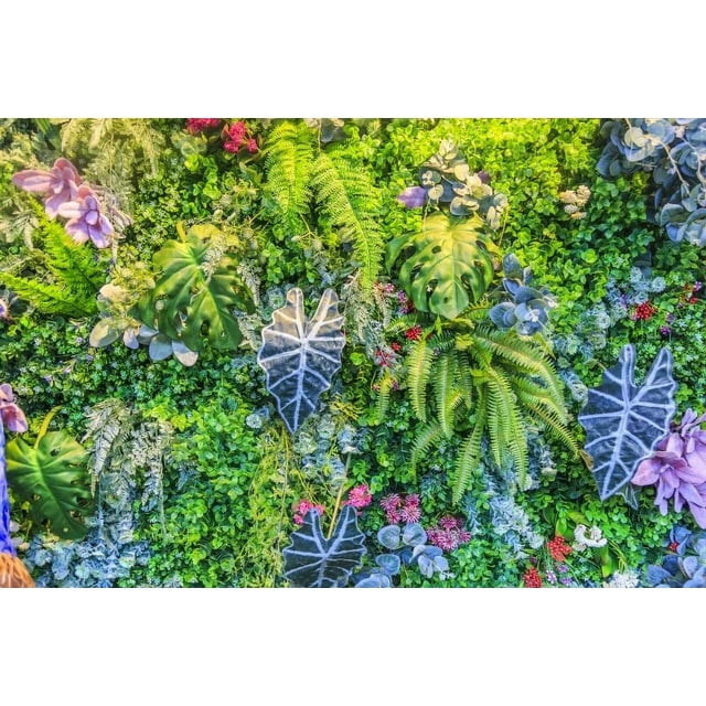 Laeacco Tropical Forest Green Plants Leaves Foliage Photography ...