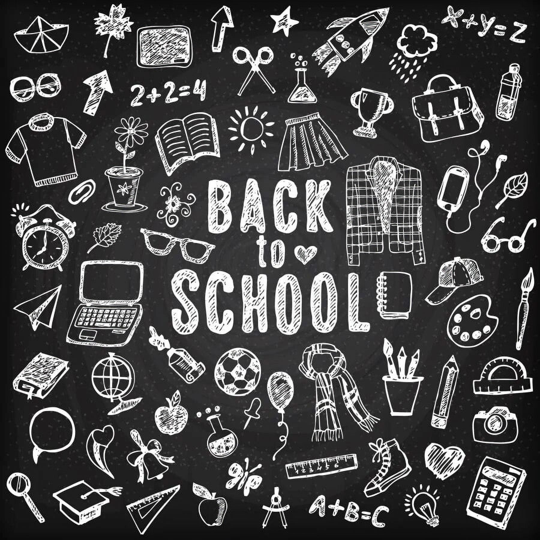 Laeacco Vinyl Photography Backgrounds Back to School Backdrops ...