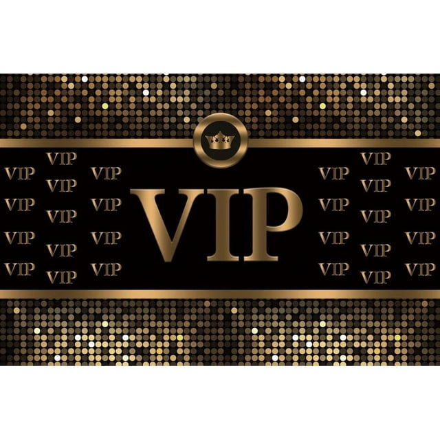 Laeacco Vip Party Photocall Black Golden Sequins Polka Dots Customized ...